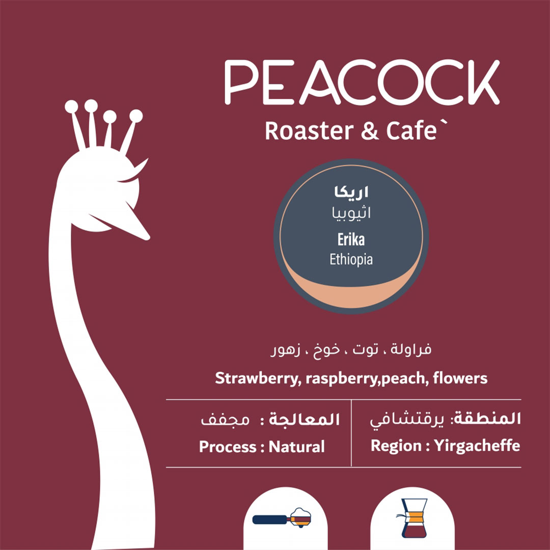 COFFEE BEAN PEACOCK ROASTER ERIKA ETHIOPIA 250G