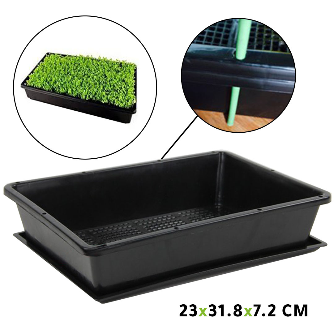 Planting plastic container with plate J-1304