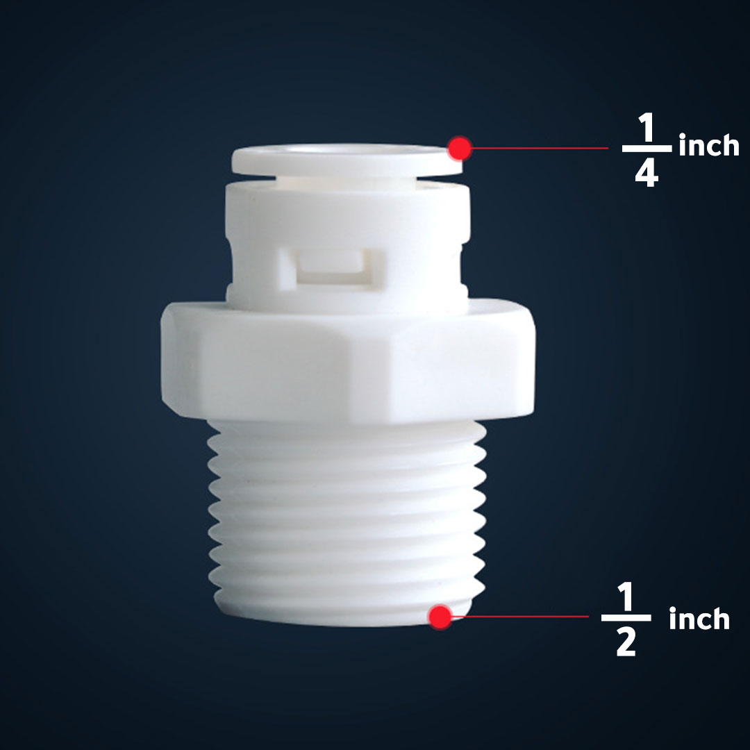 Water tube connector adapter 1/4 inch 1/2 inch H-415